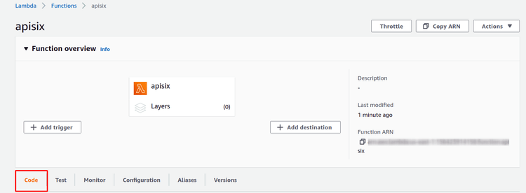 AWS Lambda Serverless for Apache APISIX